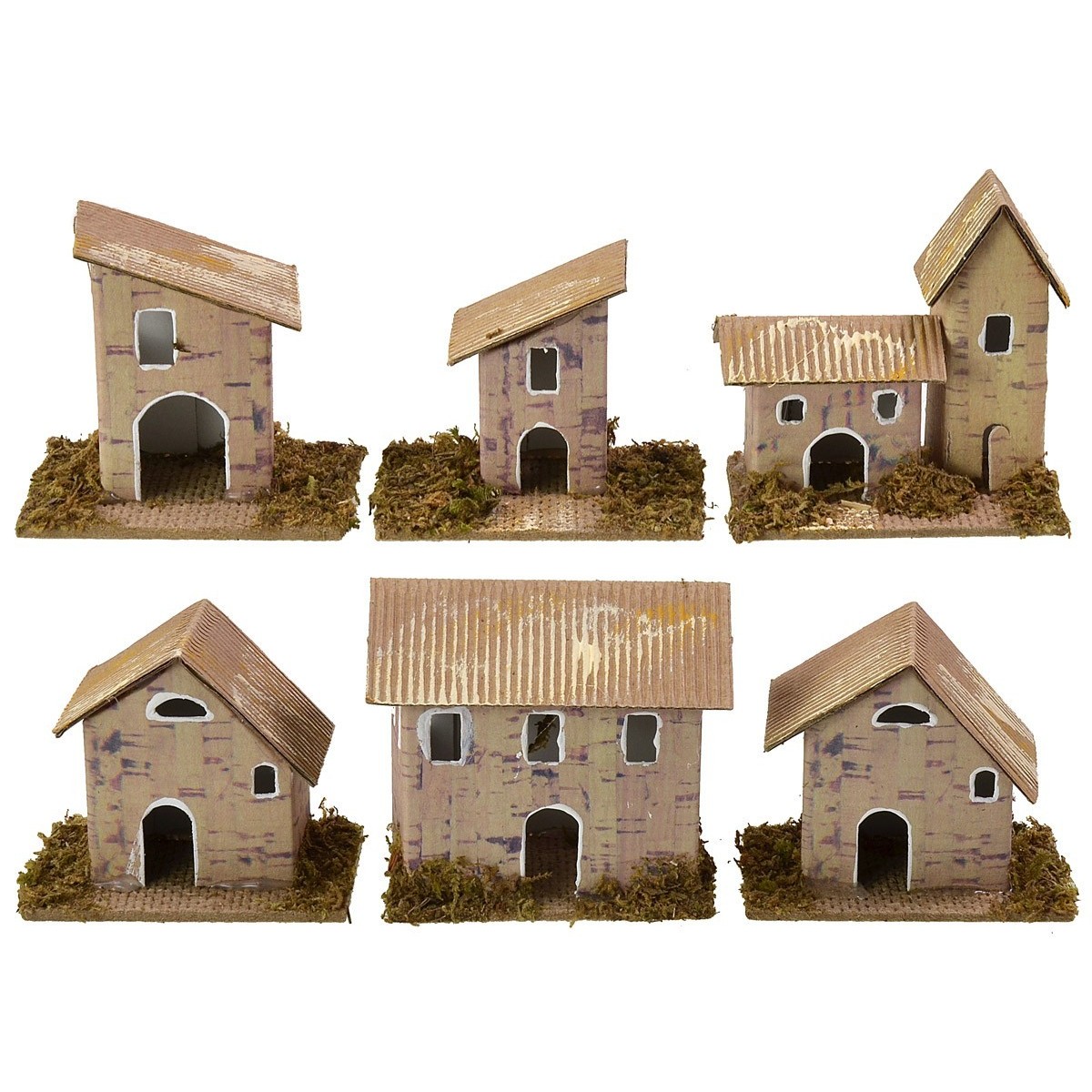 Set 6 casette per Presepe cm 7,5x5x7,5 h | Mondo Presepi