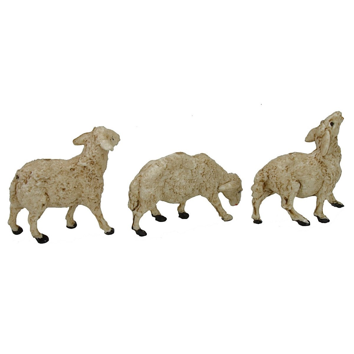 Set of 6 pvc nativity sheep for figurines